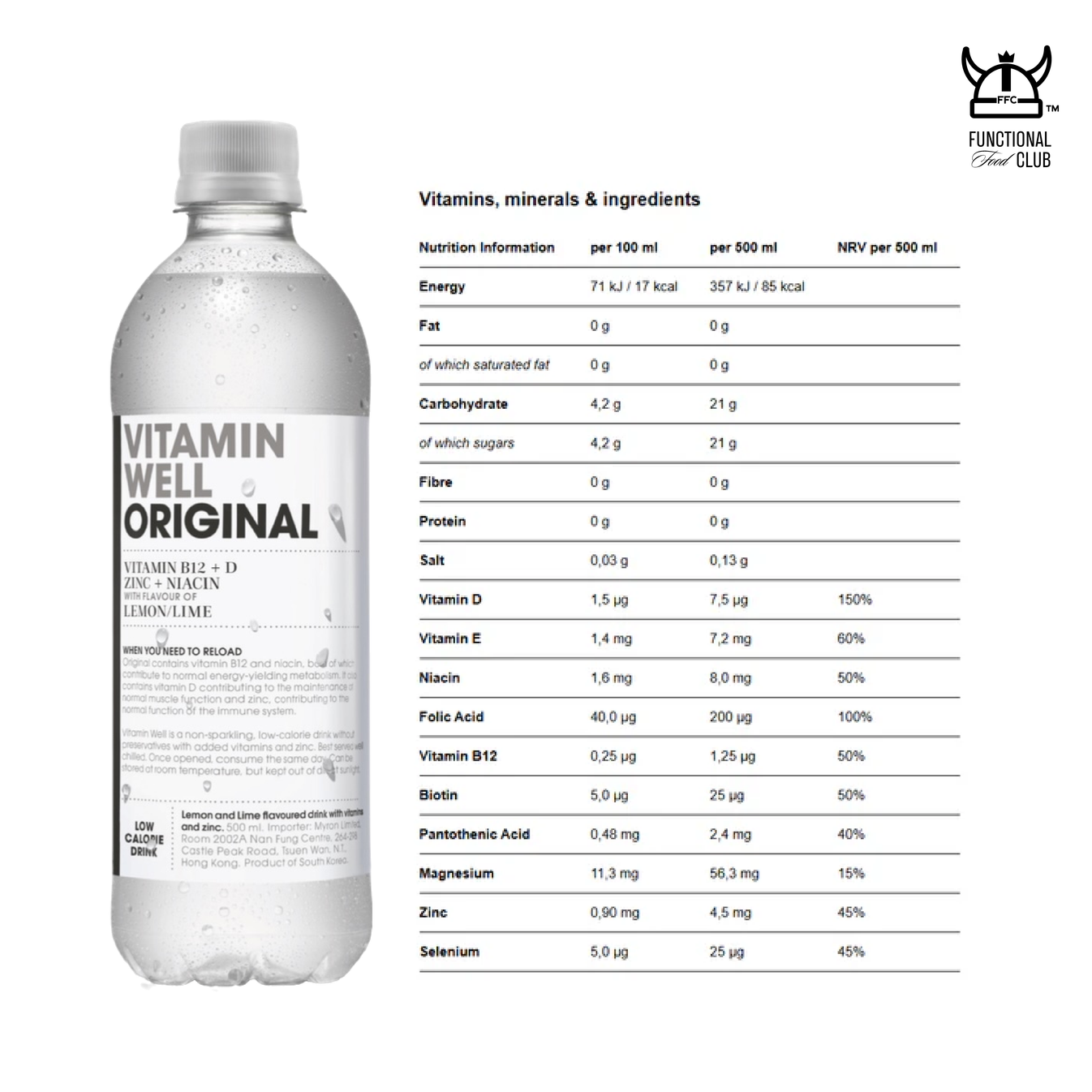 Vitamin Well Original 500ml - 1 bottle – Functional Food Club