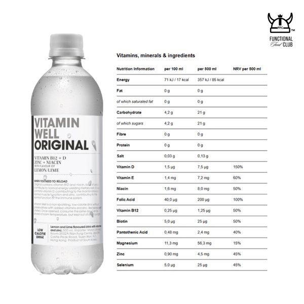 Vitamin Well Original 500ml - 1 bottle – Functional Food Club
